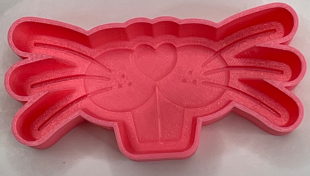 Bunny Face Bath Bomb Mold With Whiskers and Heart Nose - Etsy