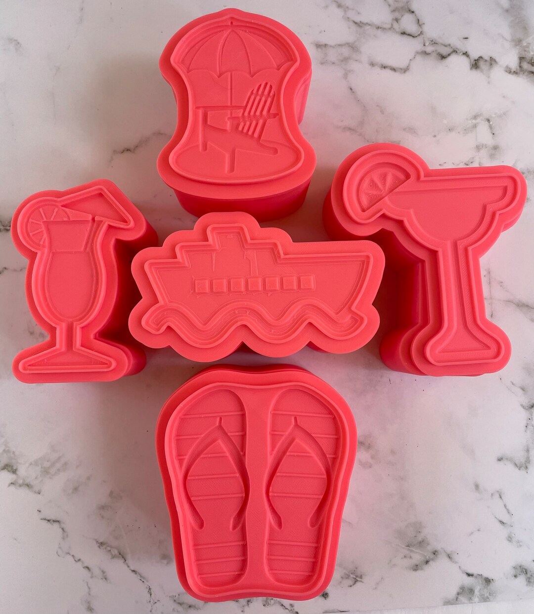 Vacation Bath Bomb Mold Flip Flop Bath Bomb Mold Pina Colada Bath Bomb ...