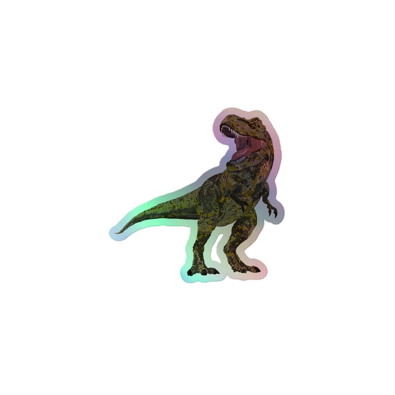 T-rex Holographic Sticker - Etsy