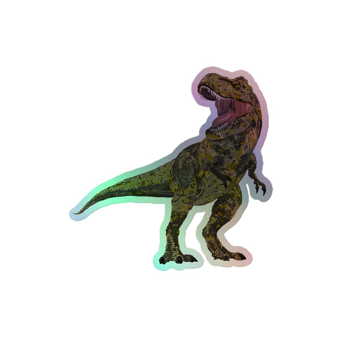 T-rex Holographic Sticker - Etsy