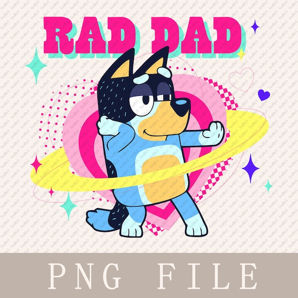 Rad Dad Bluey Png - Etsy