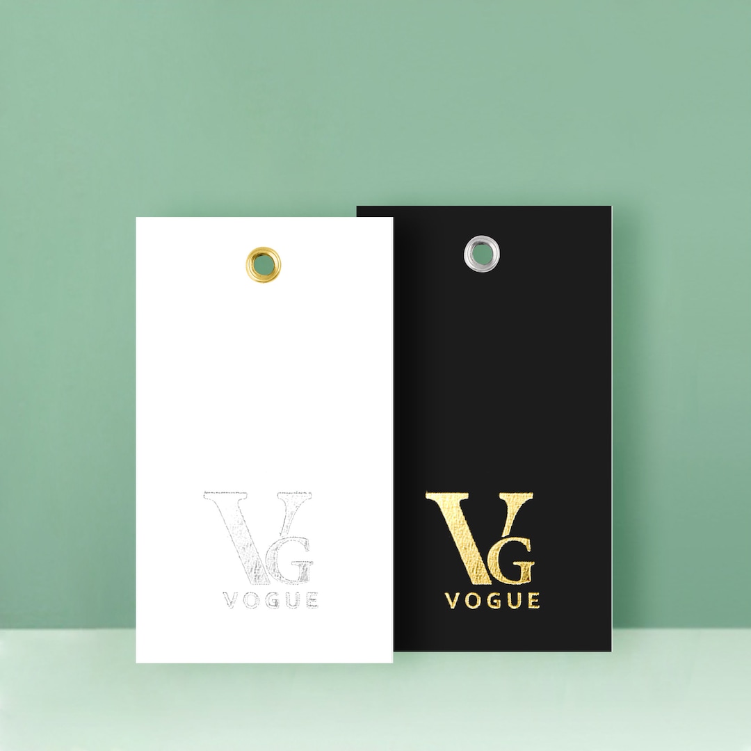 Personalized Tags With Gold/silver Foil, Heavy Duty Tags With Grommet ...