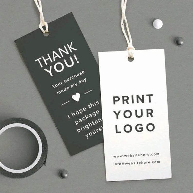 Custom Hang Tags in 2''x3.5'', Personalized Gift Tags, Custom Design ...