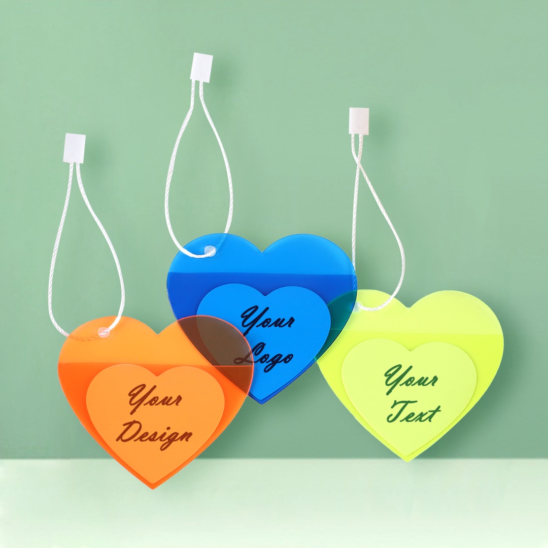Custom Heart Tags With Strings, Heart Gift Tag, Printable Heart-shaped ...