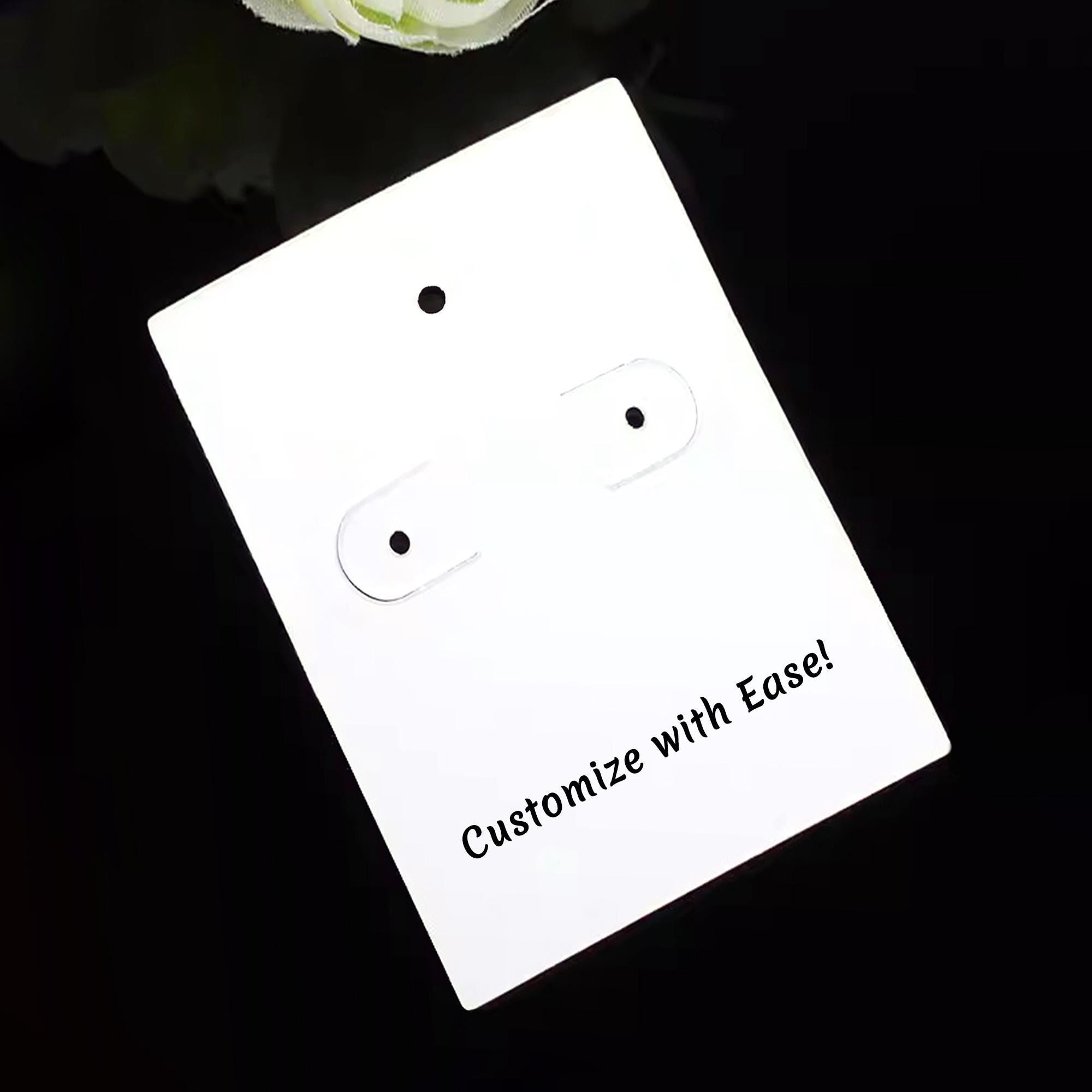 Custom Earring Cards, Personalized Jewelry Packaging Card, Custom Logo ...