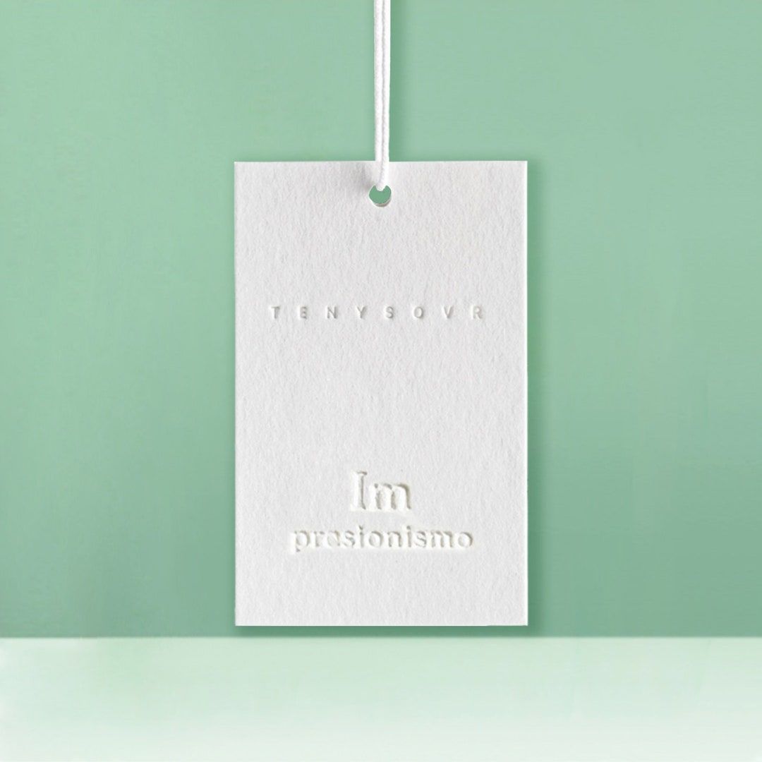Custom Letterpress Rectanglar Tags, Personalized Gift Tags, Thank You ...