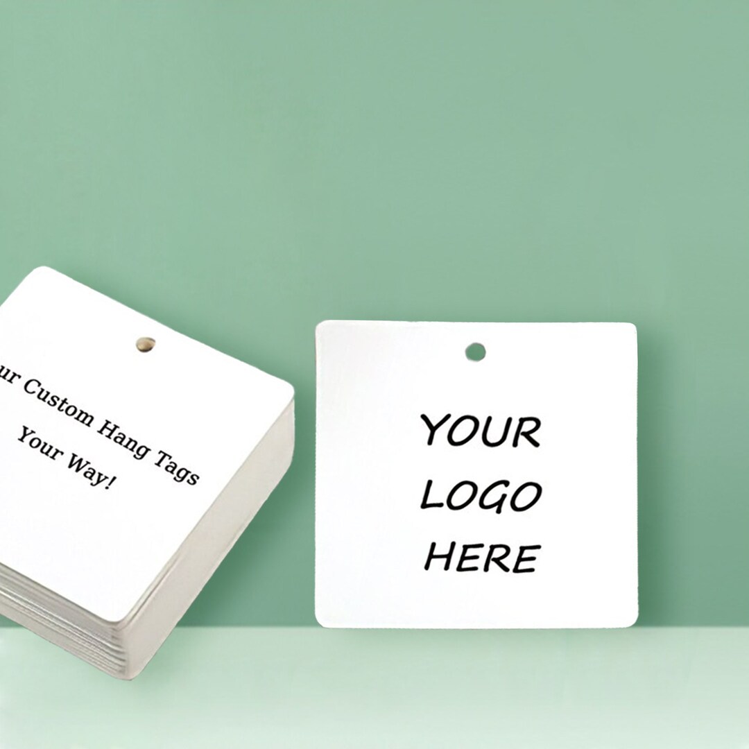 Custom Square Hang Tags With Rounded Corners, Thank You Gift Tag ...