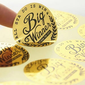 Custom Gold Foil Stickers , Vinyl Labels /adhesive Labels Tags/gold ...