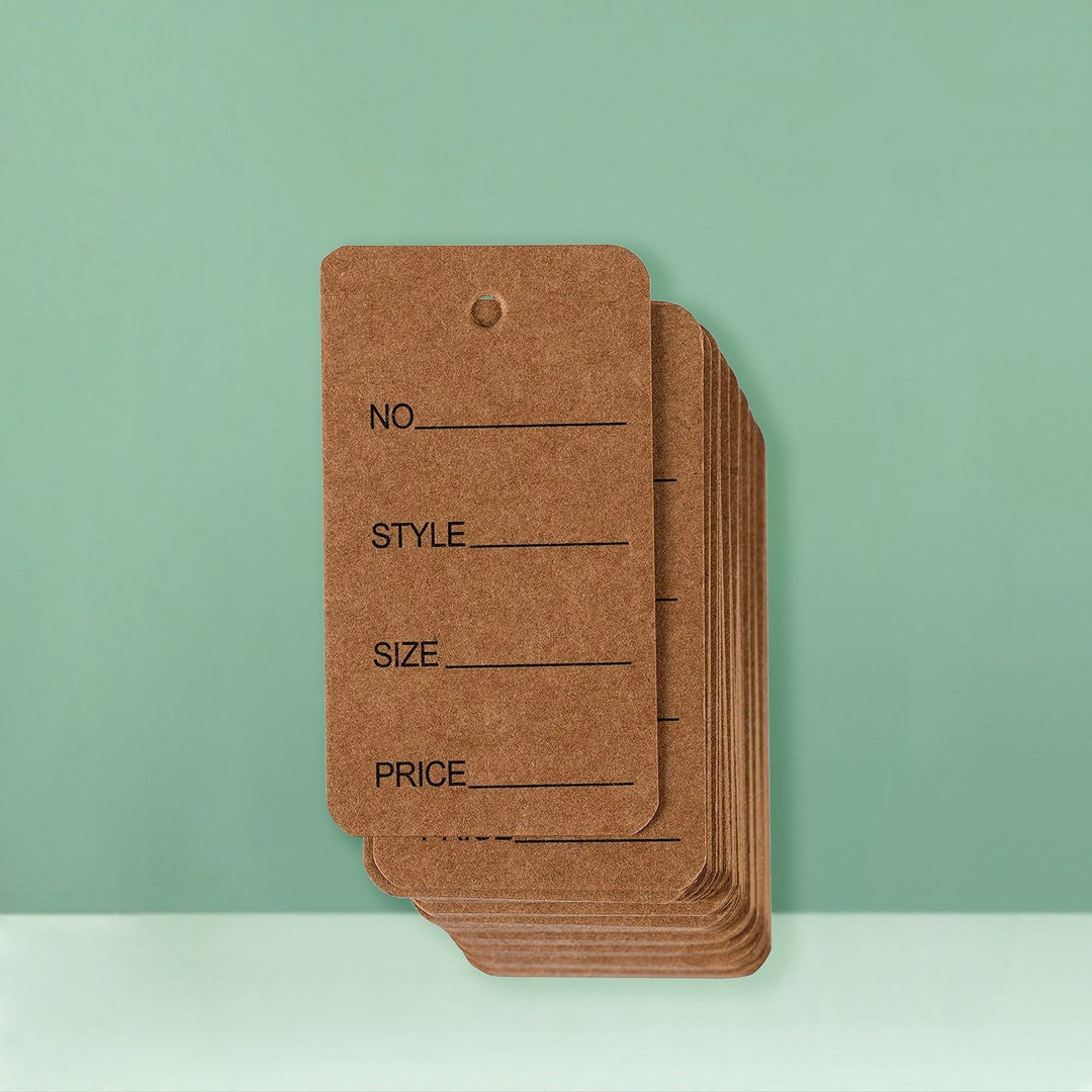 Writable Kraft Paper Price Tags, Garment Tags, Size Name Style Tags ...