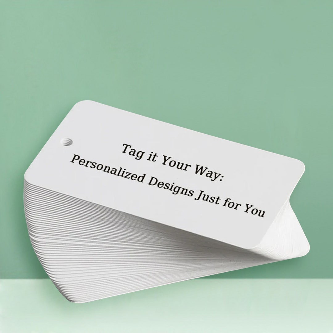 Custom 2"x3.5'' Tags With Rounded Corners, Personalized Clothing Tags ...