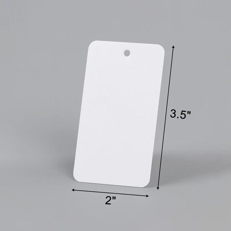 Custom 2x3.5'' Tags With Rounded Corners, Personalized Clothing Tags ...
