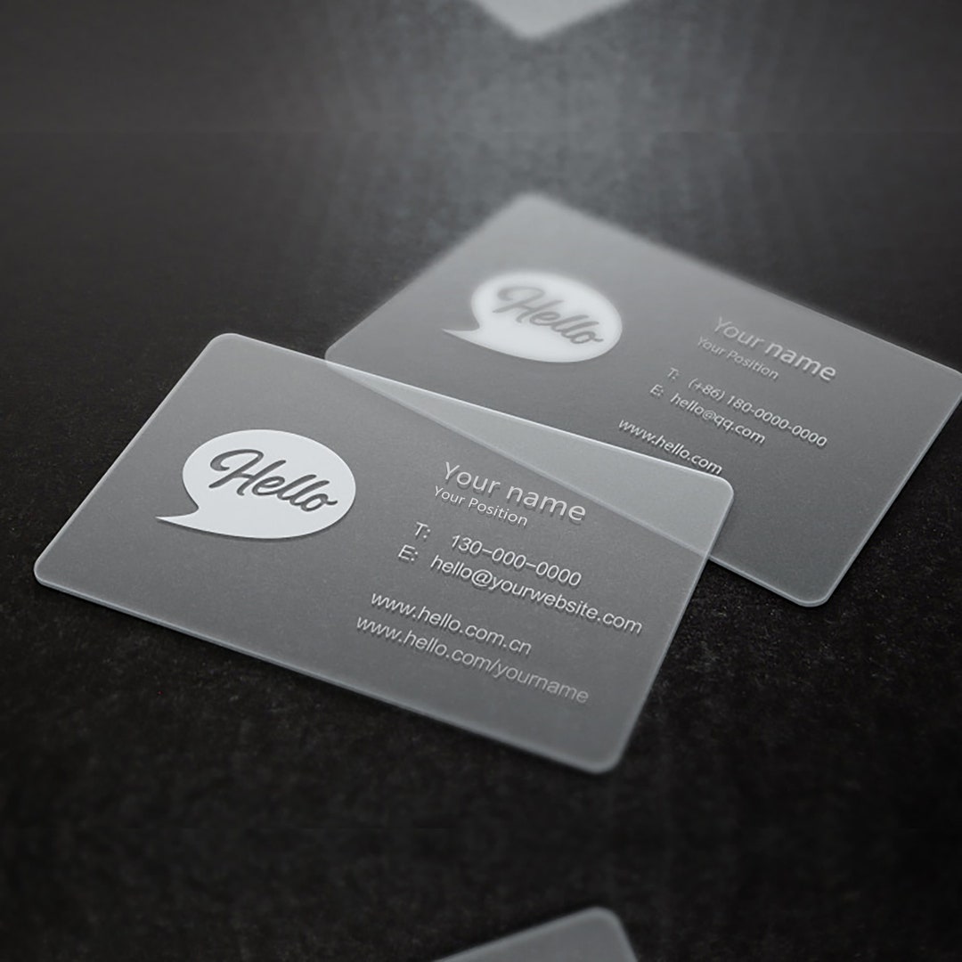 Custom PVC Frosted Cards, Personalized Translucent Business Card ...
