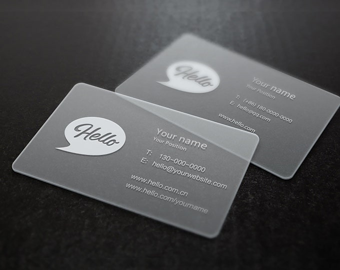 Custom PVC Frosted Cards, Personalized Translucent Business Card ...