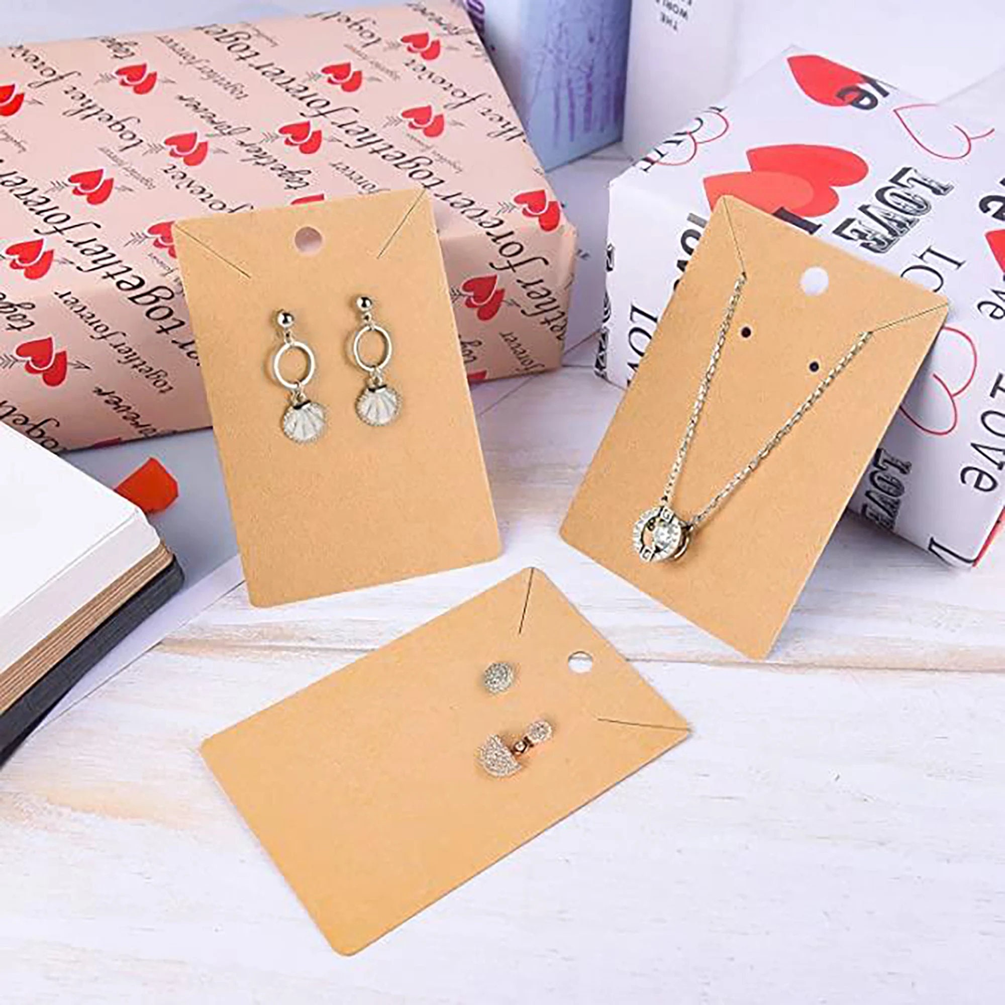Custom Earring Cards/necklace Cards With Your Logo or Text, Favor Tags ...