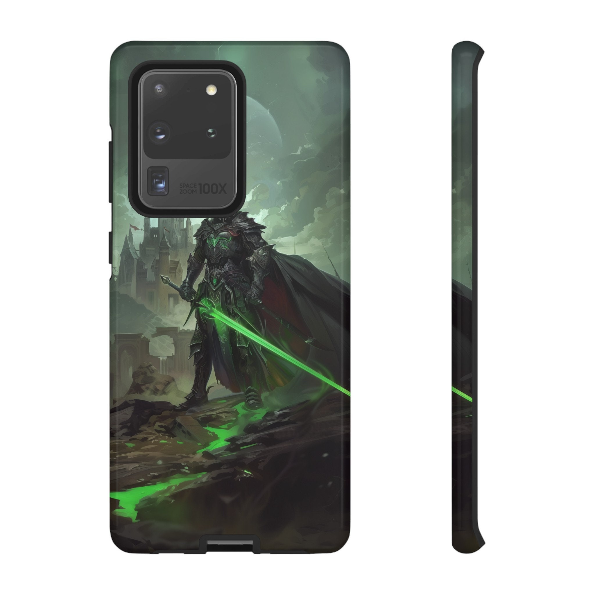 Fantasy Black Knight Magic Green Sword, Samsung Galaxy Phones, Colorful ...