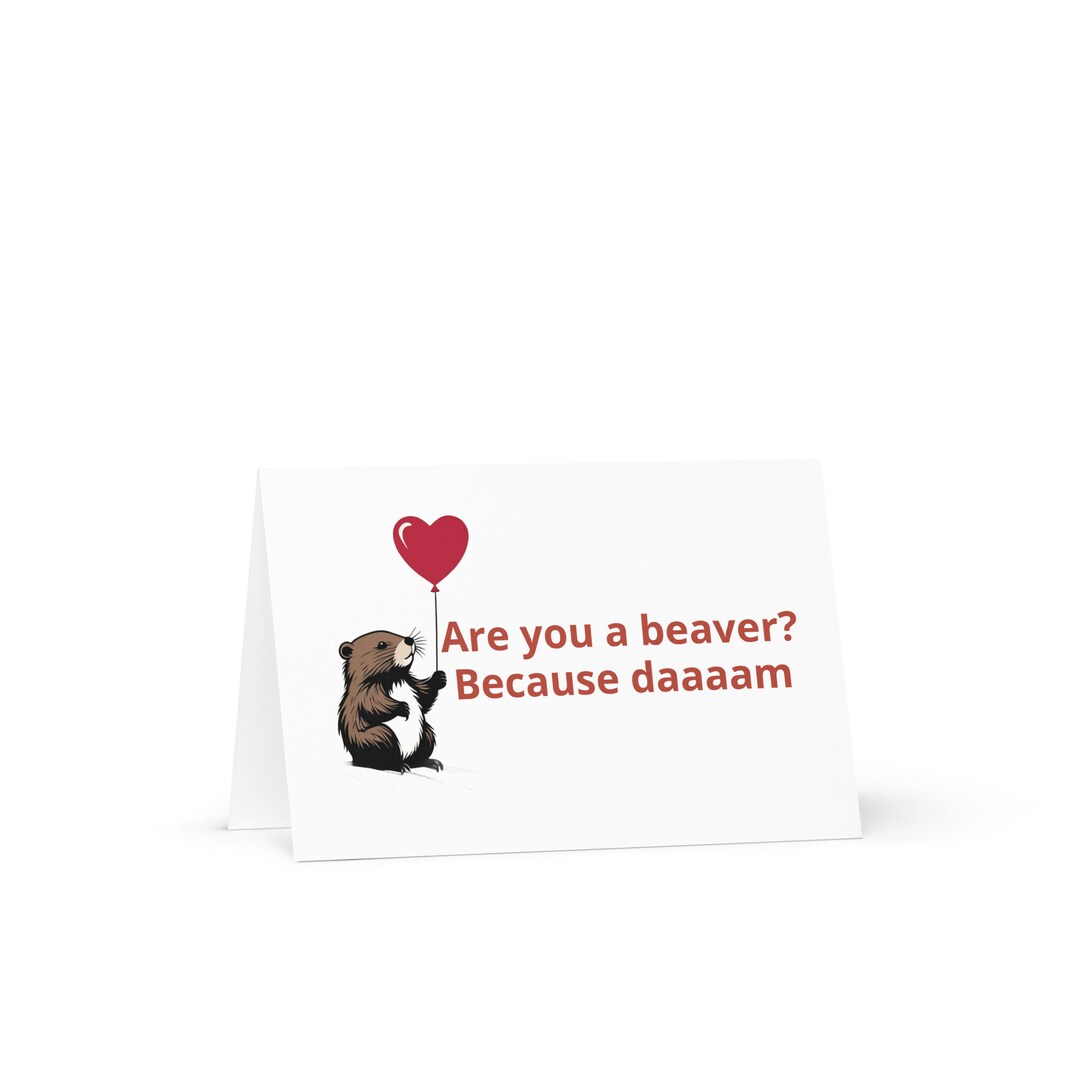 Beaver Blush Greeting Card, Birthday, Flirty - Etsy