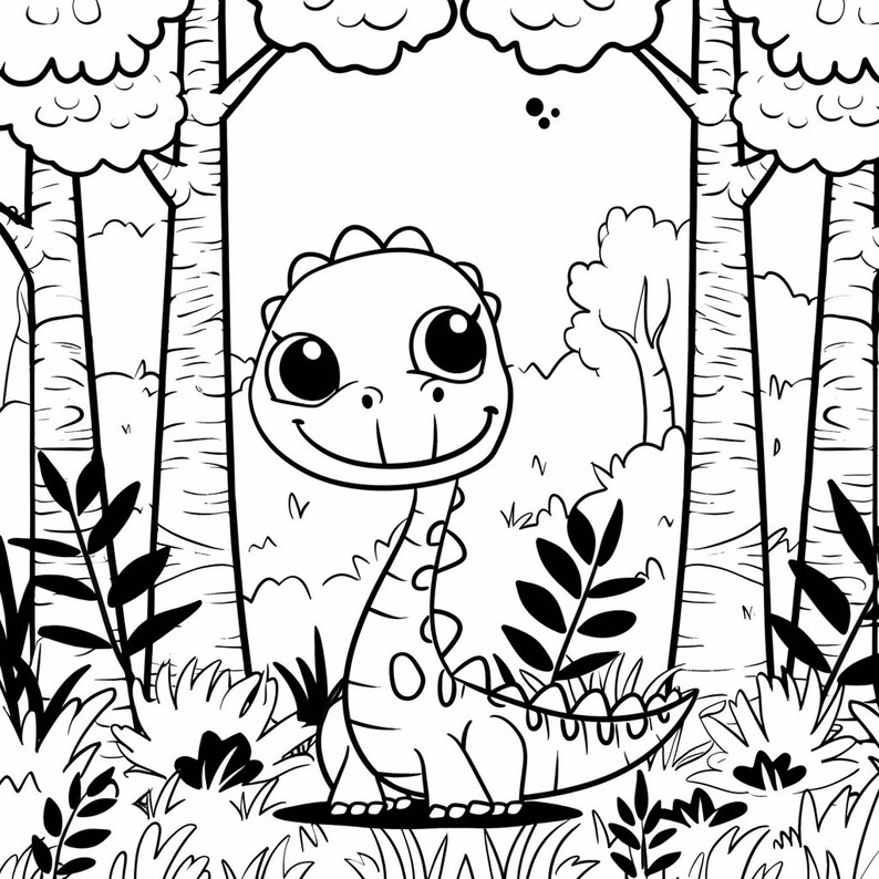 30 Cute Dinosaur Coloring Sheets for Kids Dino Drawing & Painting Pages ...