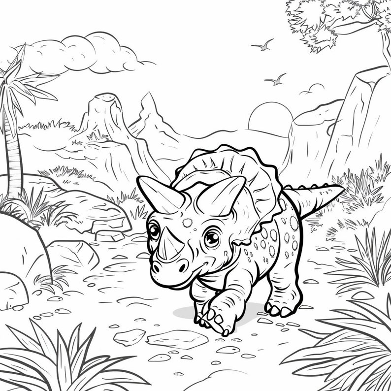 30 Cute Dinosaur Coloring Sheets for Kids Dino Drawing & Painting Pages ...