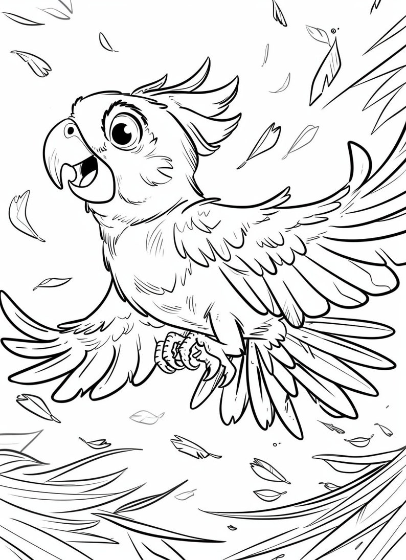 100 Beautiful Animal Coloring Pages for Adults and Kids Tigers, Parrots ...