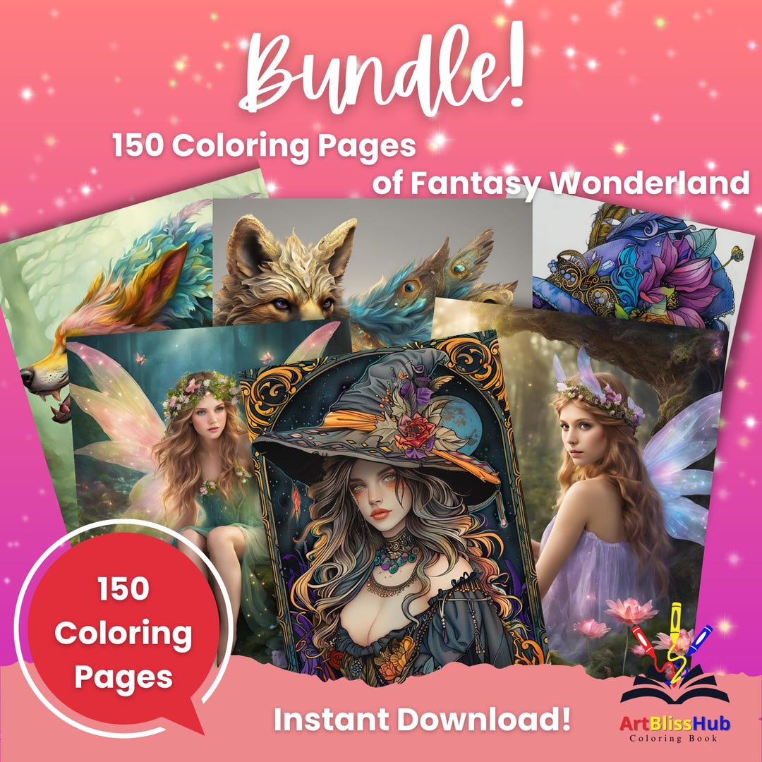 Bundle of 150 Images of Radiant Fairies, Mysterious Witches, Magical ...
