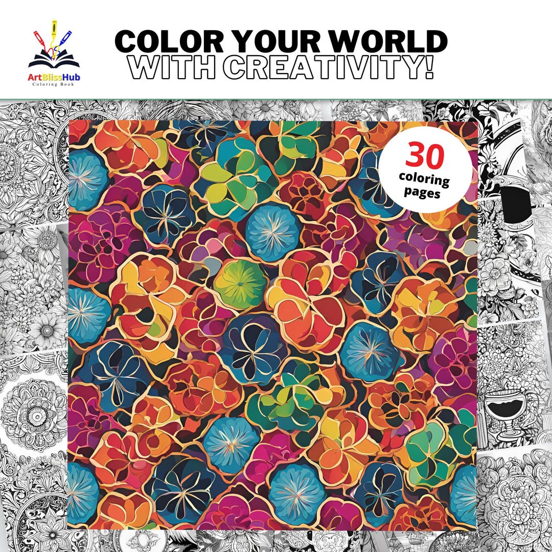 30 Intricate Pattern Coloring Pages for Adults, Abstract Designs ...