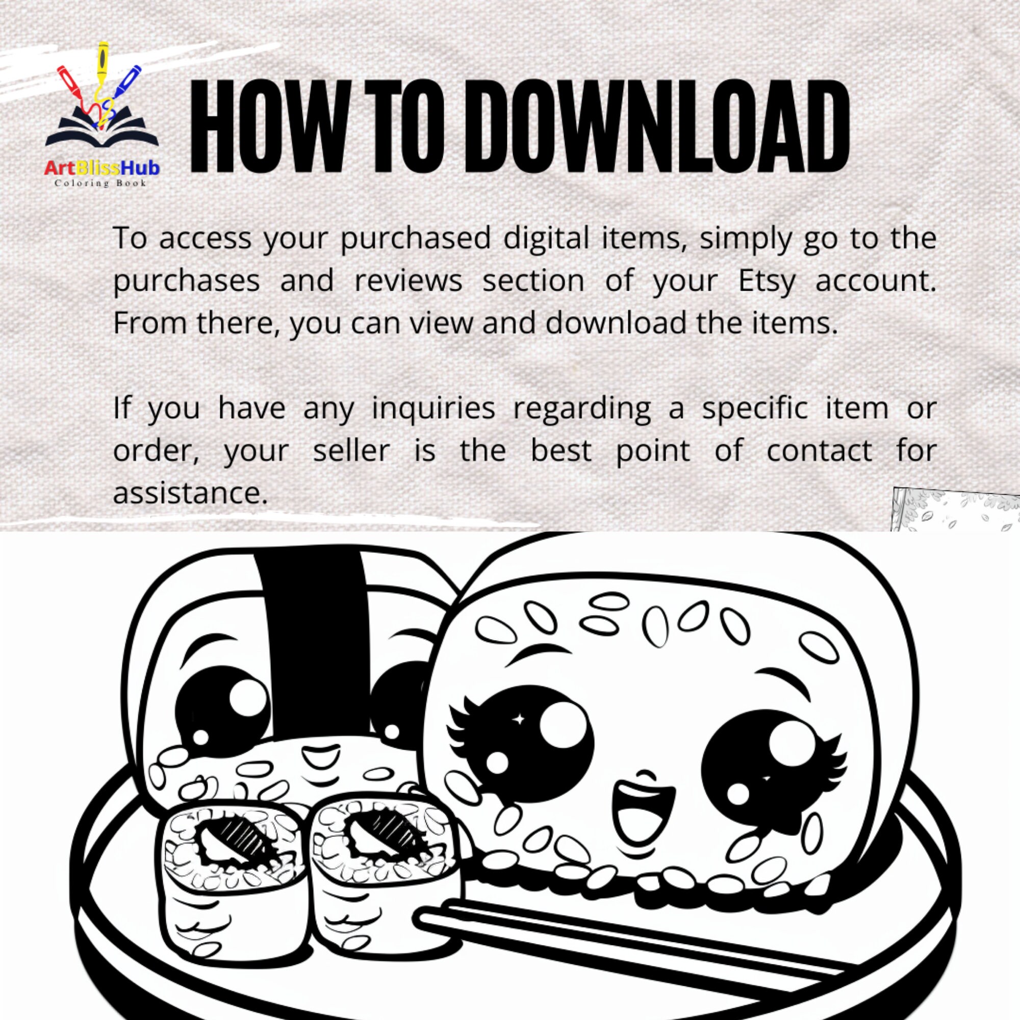 Kawaii Food Coloring Page Cute Food Drawing Book for Kids, Fun Coloring ...