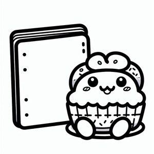 30 Kawaii Food Coloring Page - Cute Food Drawing Book for Kids, Fun ...