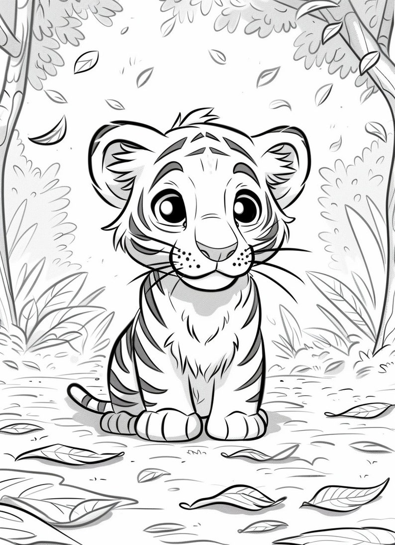 100 Beautiful Animal Coloring Pages for Adults and Kids Tigers, Parrots ...