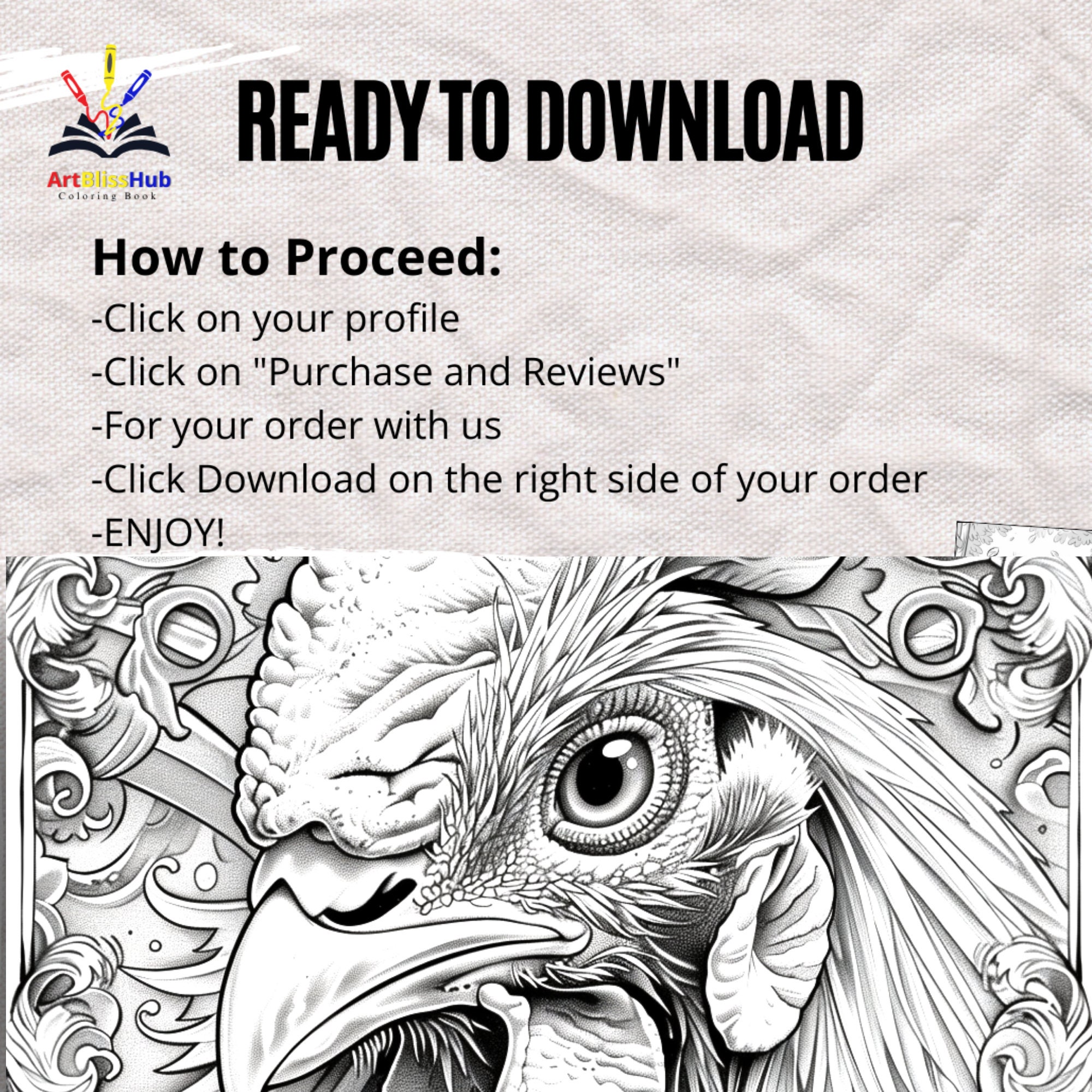 Rooster Coloring Pages for Adults and Kids 30 Grayscale Animal Art ...