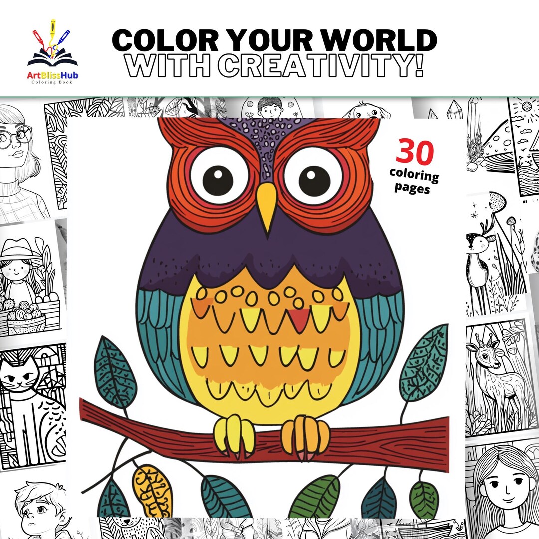 Easy and Bold Coloring Pages | 30 Cozy Moment Coloring Sheets for ...