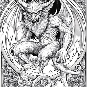 30 Halloween Mythical Creature Coloring Pages, Halloween Art, Scary ...