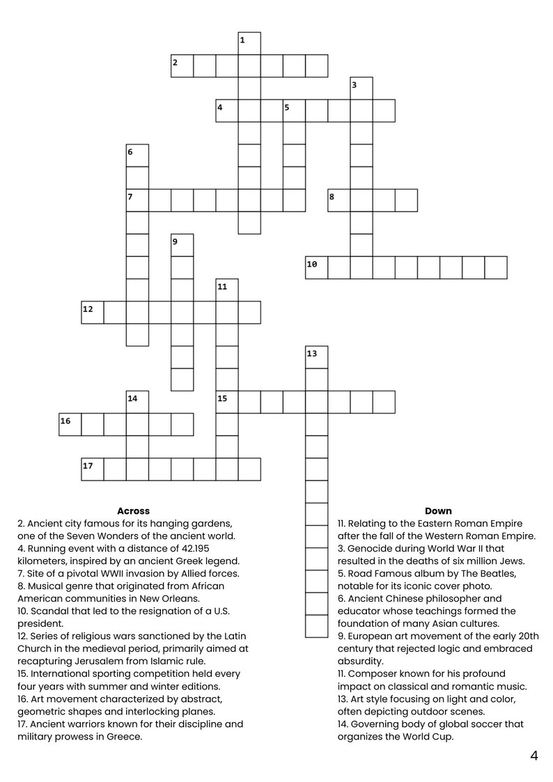 Crossword Puzzles: 20 Unique & Brain Tickling Challenges - Etsy