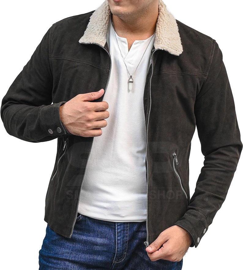 Rick Grimes Leather Jacket, Handmade Rick Grimes Original Suede Leather ...