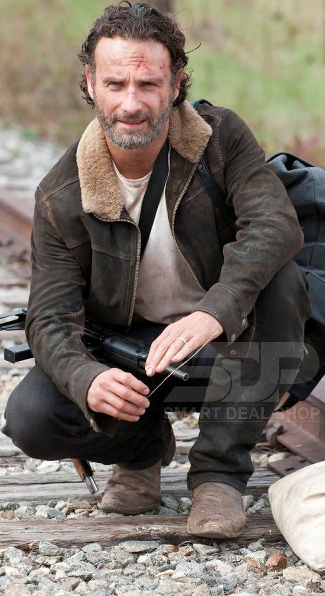 Rick Grimes Leather Jacket, Handmade Rick Grimes Original Suede Leather ...