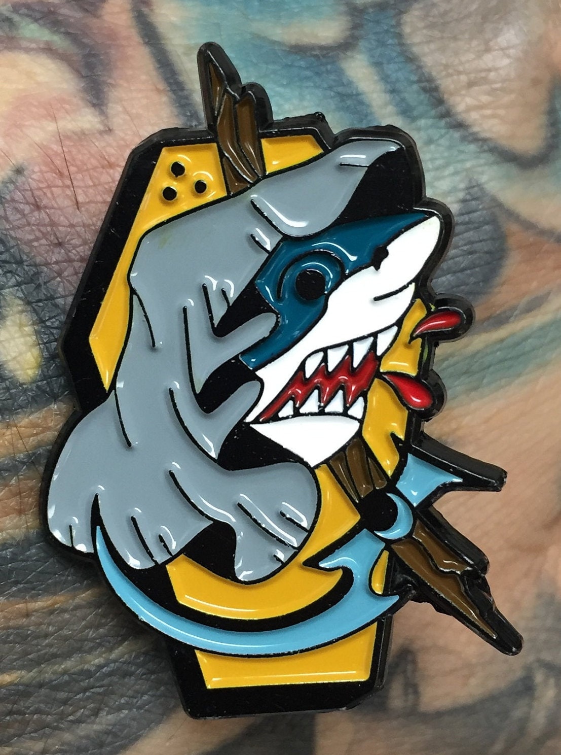 Reaper Shark 1.5" Enamel Pin - Etsy