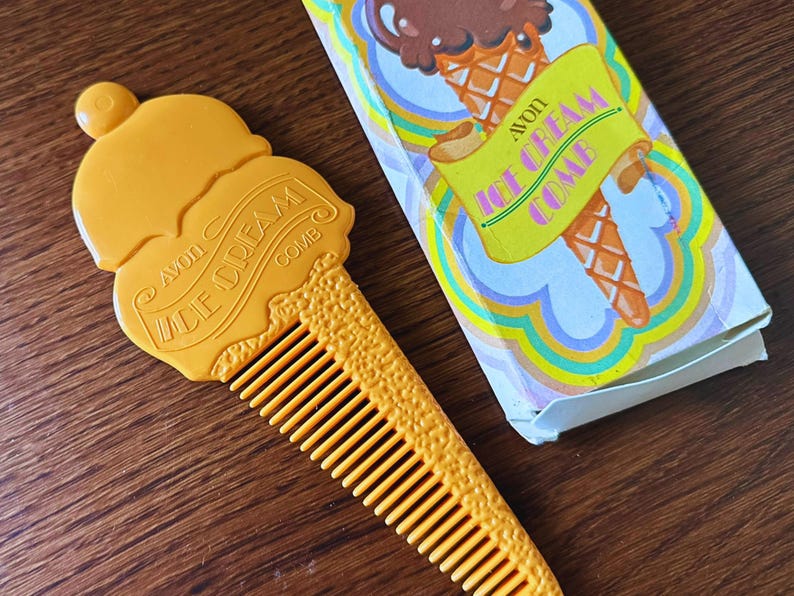 Vintage Avon Combs and Brush - School Days Ruler Comb, Ice Cream Comb ...