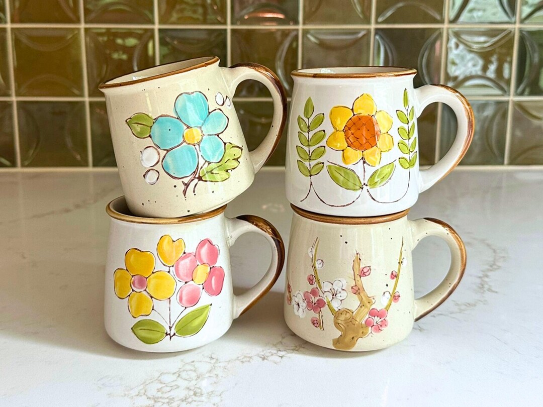 1970s Norleans Mugs, Sold Separately, Vintage Ceramic Coffee Cup, Hand ...