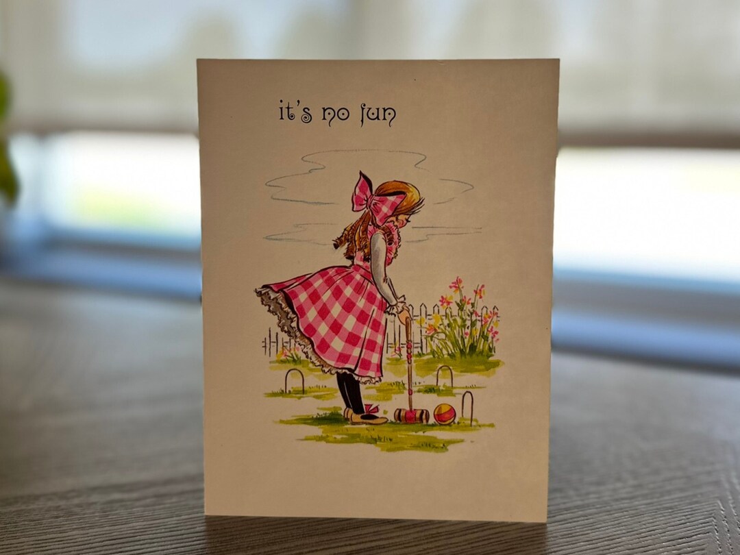 Vintage 1960s Get Well Soon Card by Plaids 'n' Bows, Heartland Classic ...