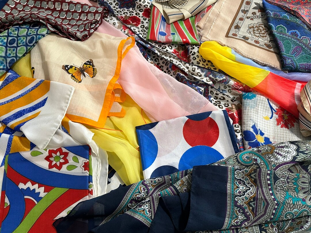 Vintage Scarf Mystery Bundle 3 Surprise Scarves/shawls/veils ...