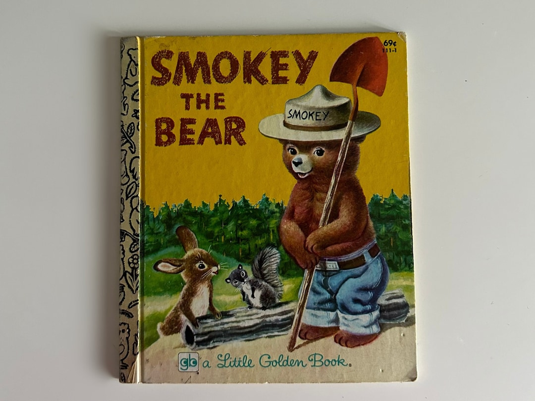 Vintage 1979 Smokey the Bear Little Golden Book Children's Storybook ...
