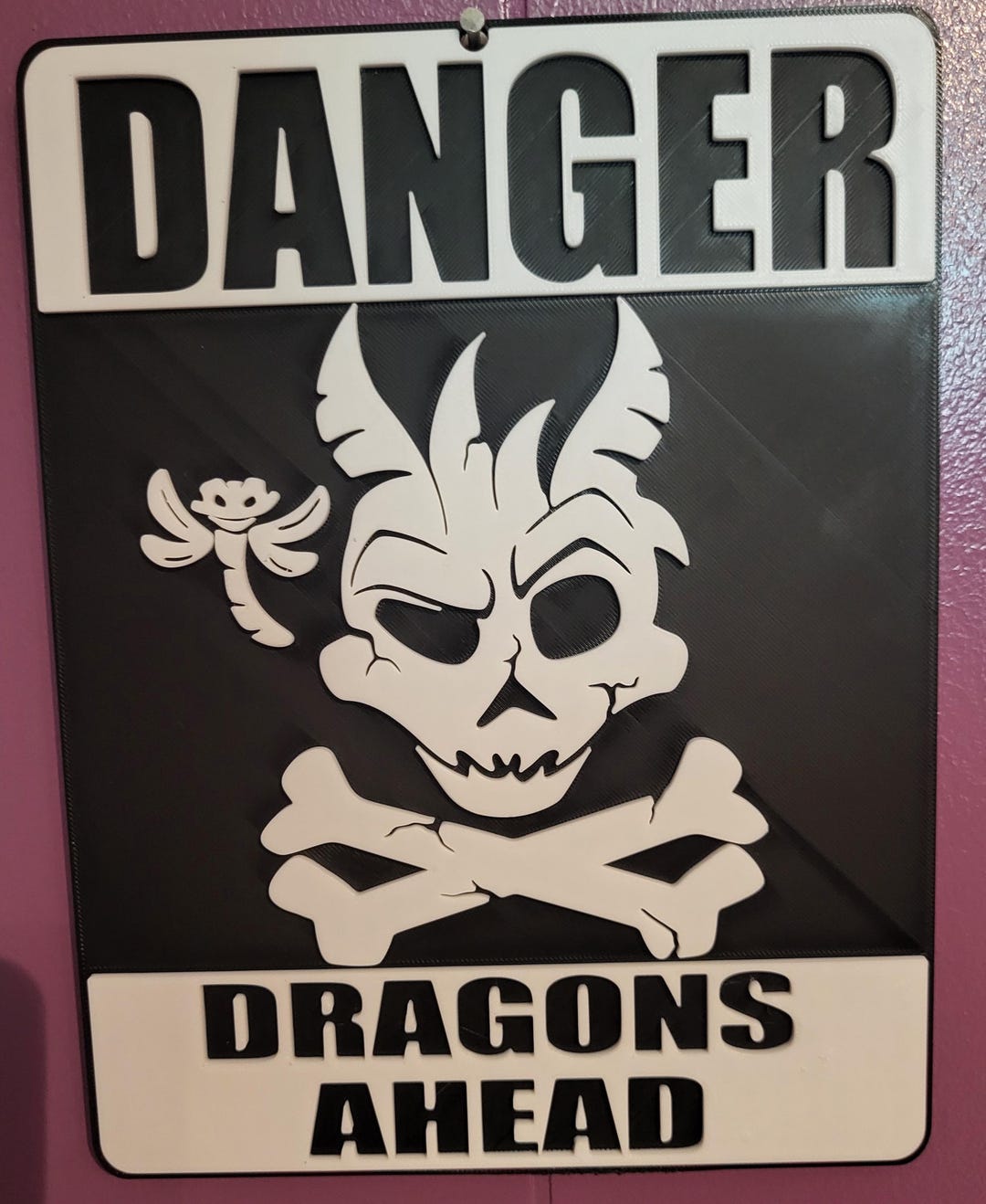 DANGER DRAGONS AHEAD - Sign - Etsy