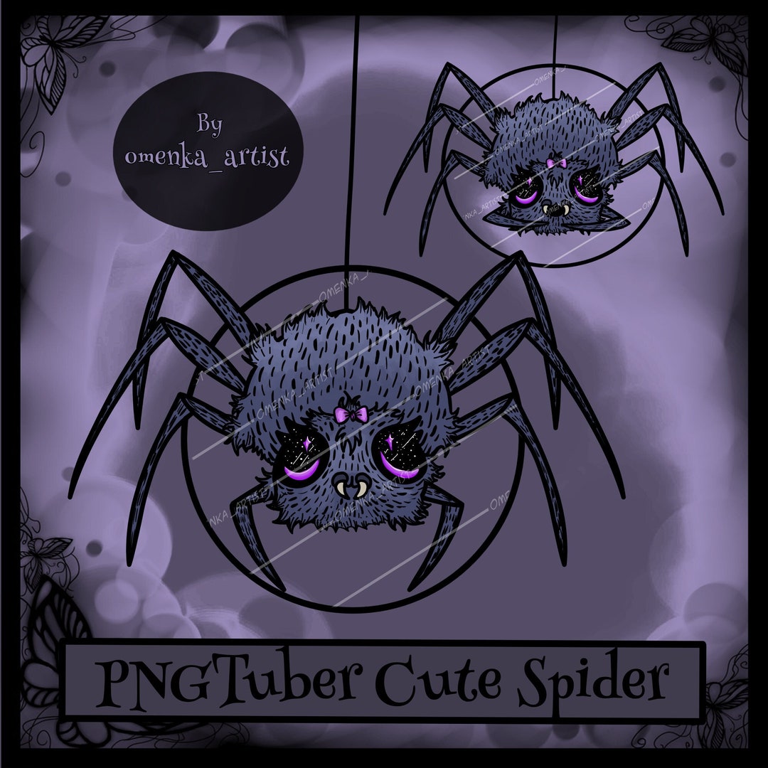 Pngtuber Cute Spider: Cute and Spooky Vtuber PNG Avatar for Your Twitch ...