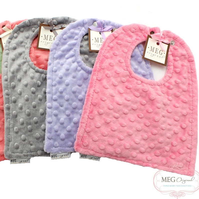 Special Needs Children, Youth, & Adult Minky Dot Snap Bibs, Your Choice ...