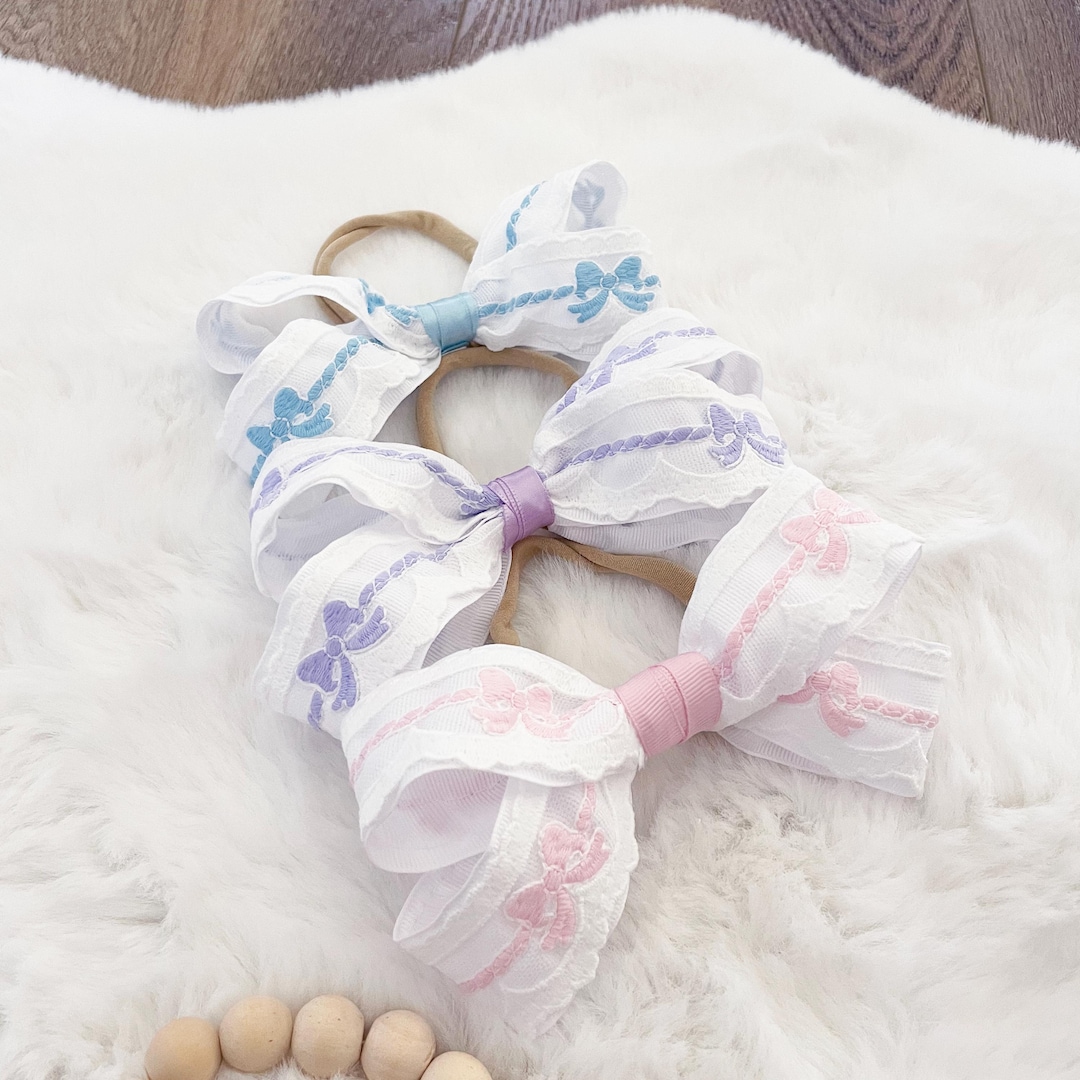 Beautiful Bows Baby Girl Hair Bow on Super Soft Headband { Heirloom ...
