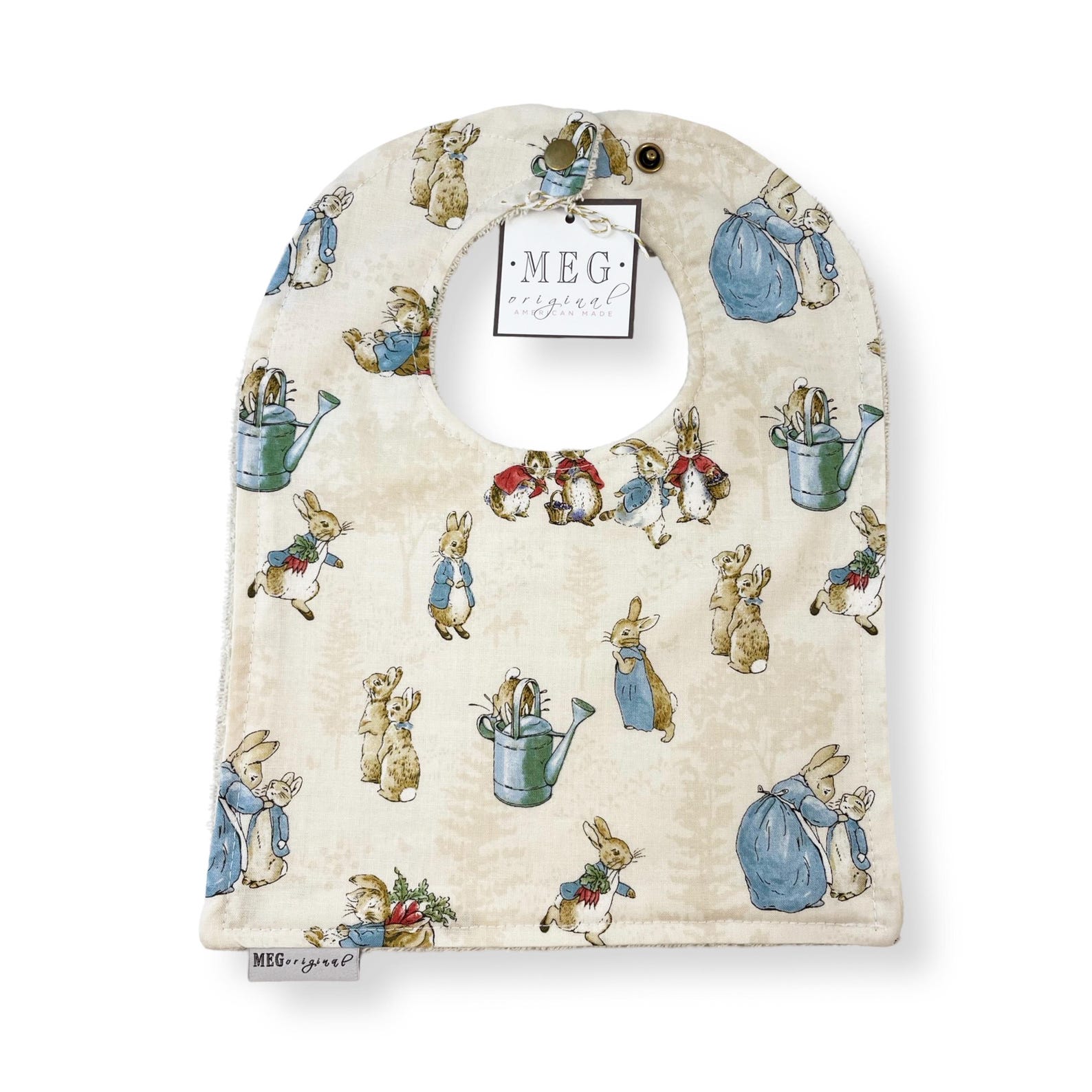 Peter Rabbit Baby-to-toddler Adjustable Snap Bib & Burp Cloth Set ...