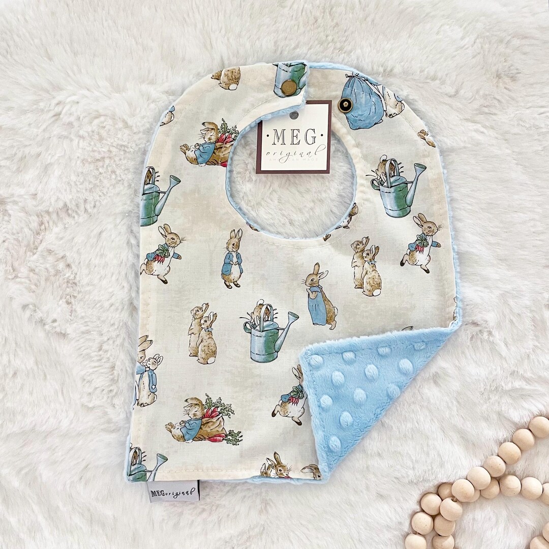 Peter Rabbit Bib { Baby-to-toddler Adjustable Snap Bibs } Beatrix ...