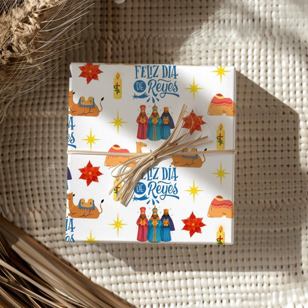 Feliz Día De Reyes Wrapping Paper | Three Kings Day Gift Wrap | Reyes ...