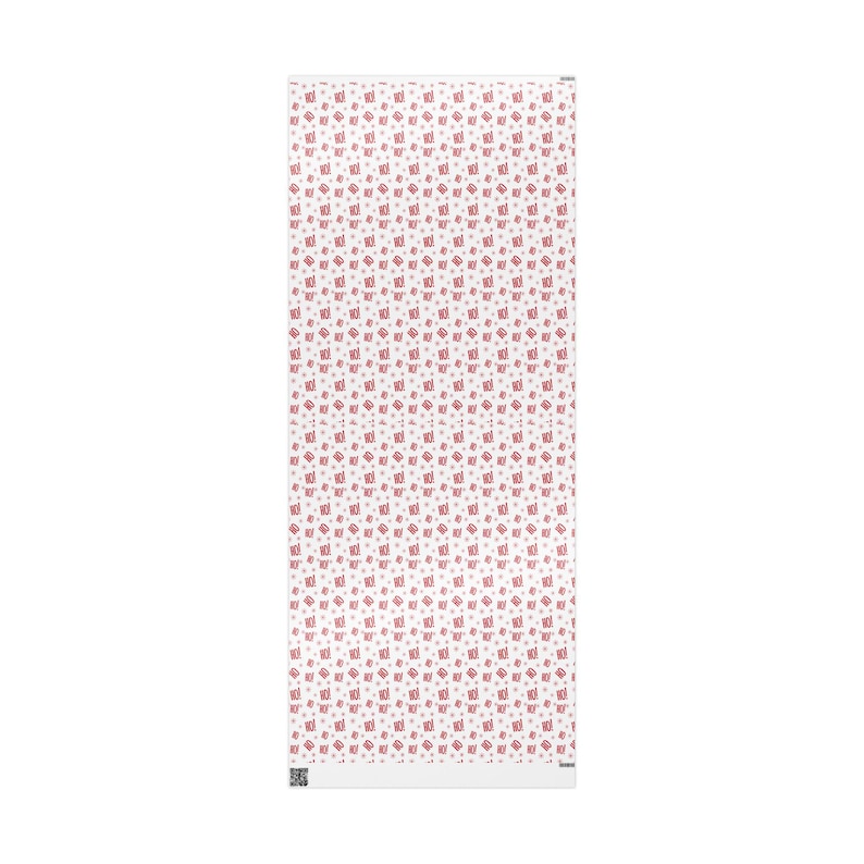 Ho Ho Ho Wrapping Paper Roll | Modern Red Christmas Gift Wrap, Cute ...