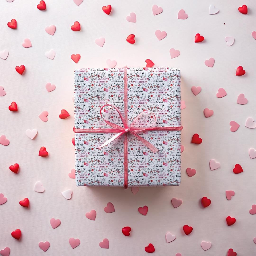 Love Note Valentine Wrapping Paper - Etsy