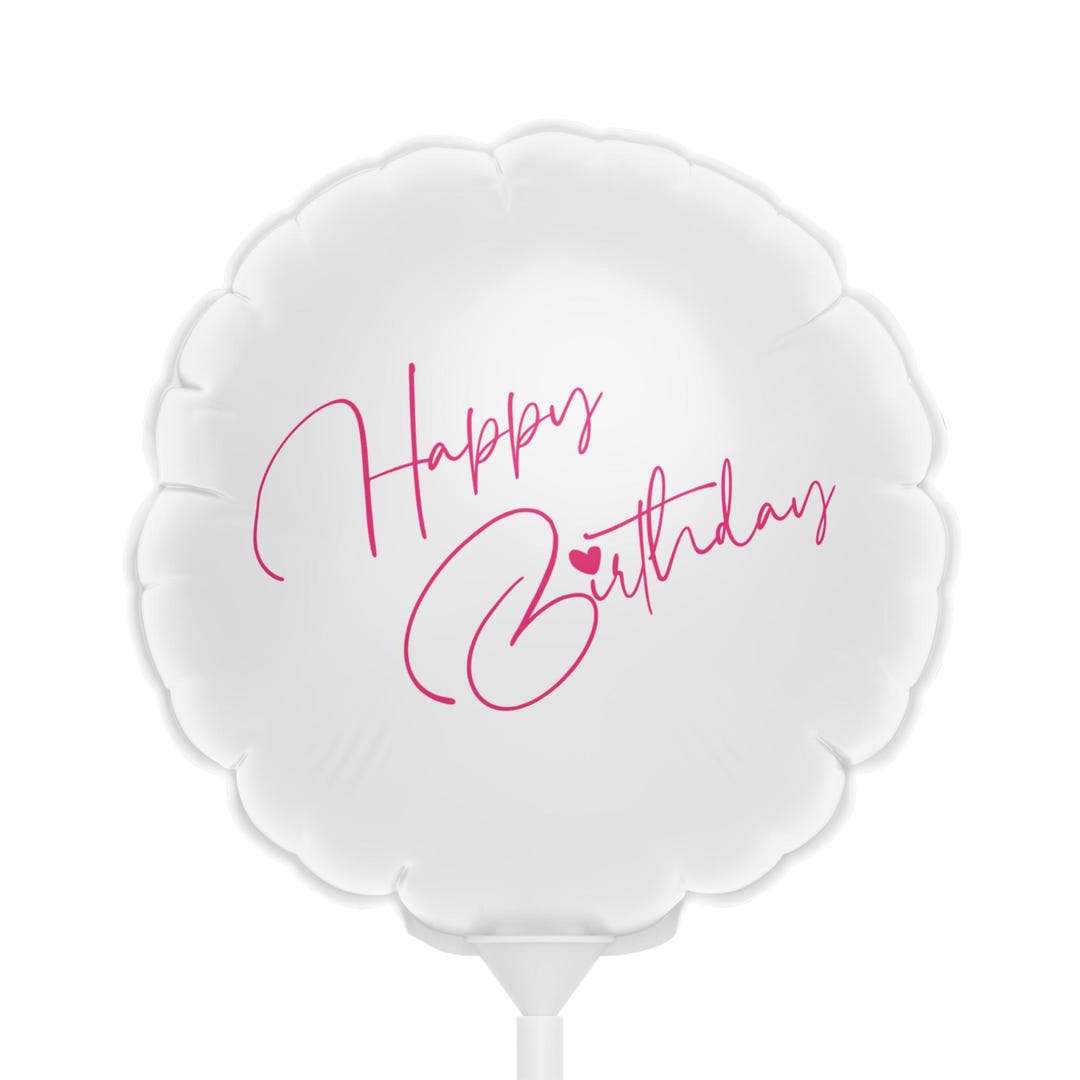 Elegant Script Happy Birthday Balloon 6" X 6" - Etsy